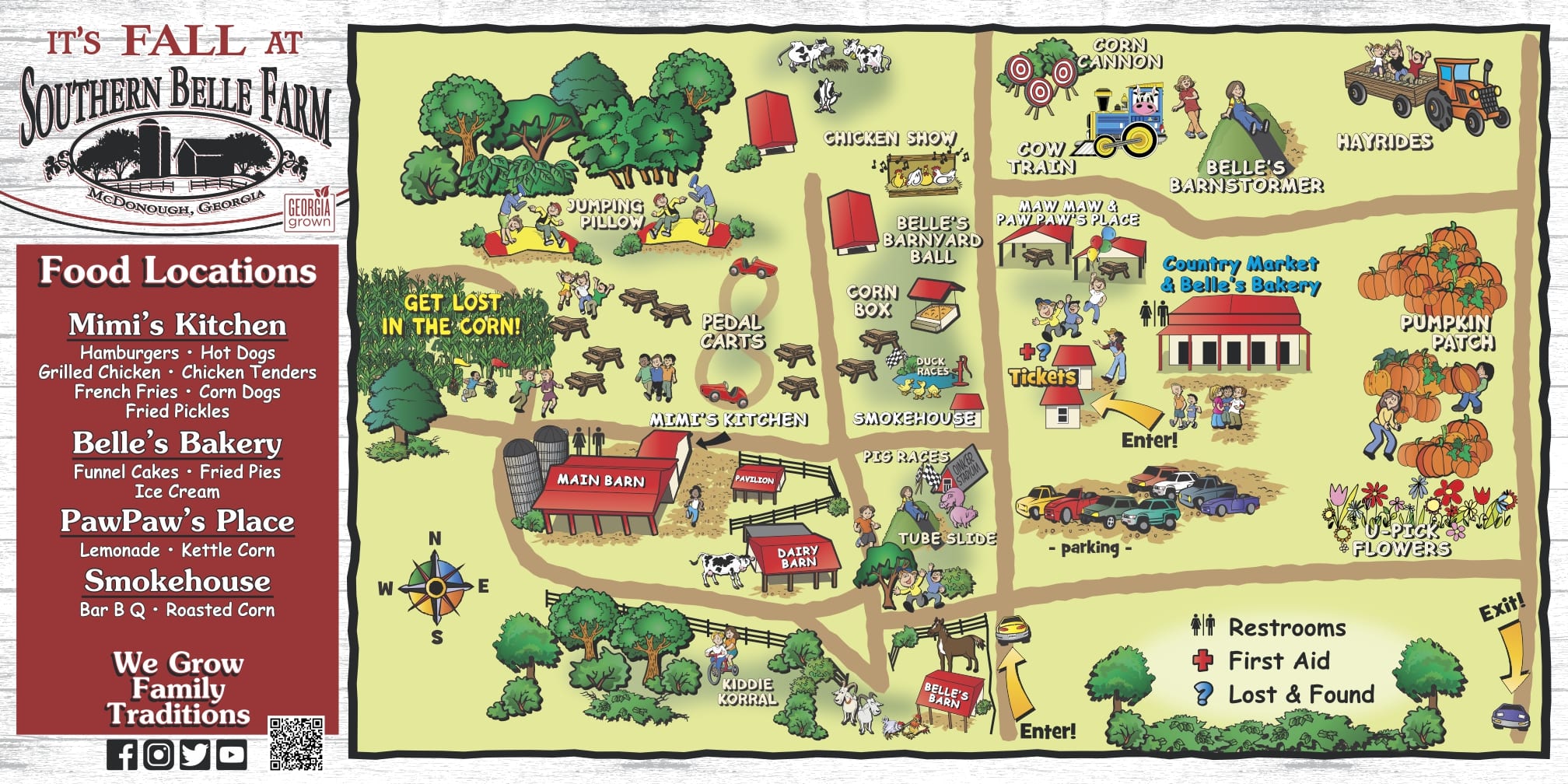 Map of the Farm | Southern Belle Farm