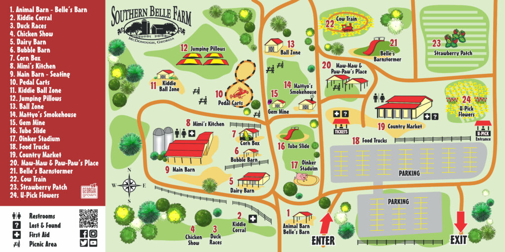 Map of the Farm – Southern Belle Farm